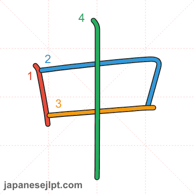 Kanji 中 (in, middle, inside, center) — Meanings, Readings & Stroke Order